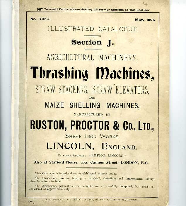 TH08 Ruston, Proctor Thrashing Machines - Gibbard Tractors